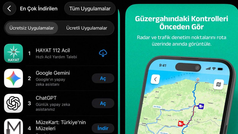 HAYAT 112 Acil uygulamasına büyük ilgi
